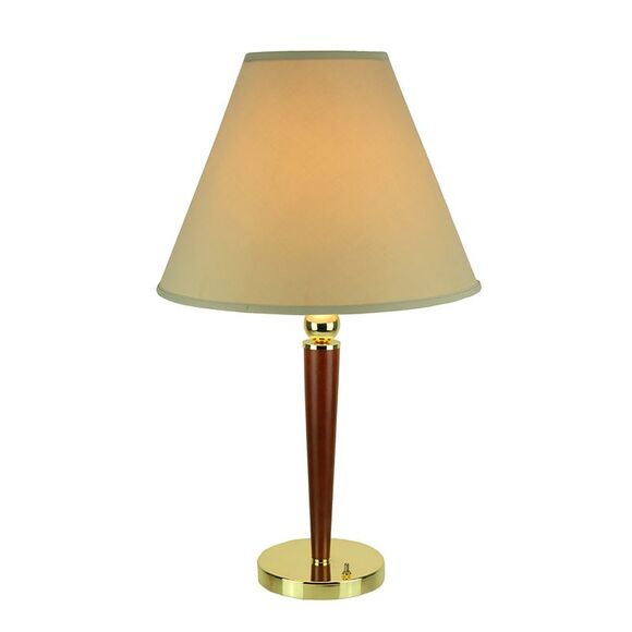 Merchandise USA | Accents | Wood And Polished Brass Finish Candlestick ...